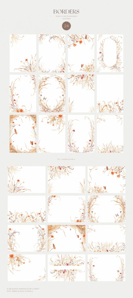 Delicate meadow watercolor Clipart – MasterBundles