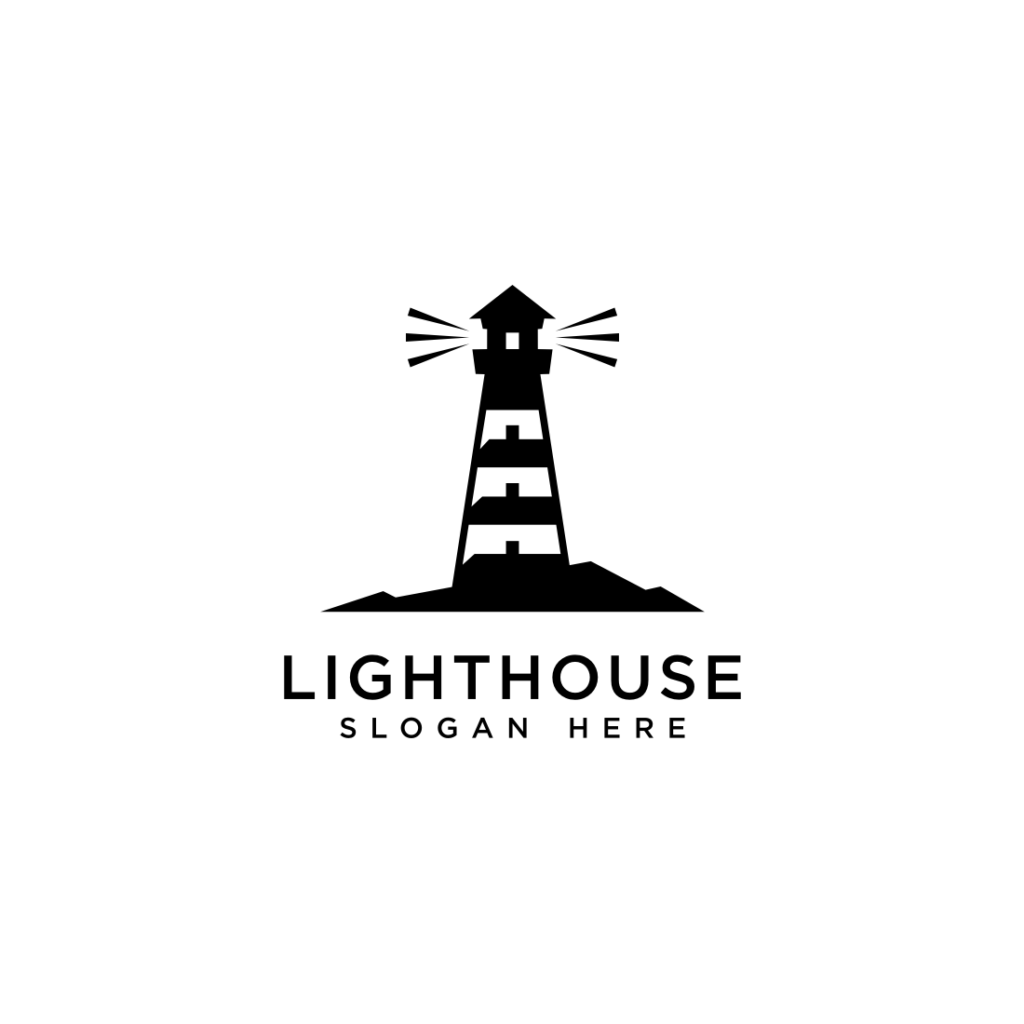 lighthouse logo vector - MasterBundles