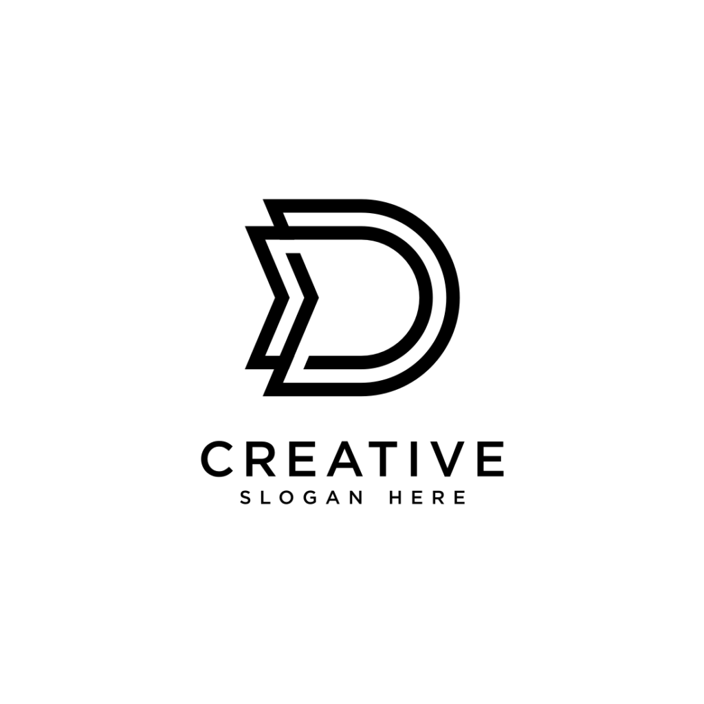 d letter logo vector design - MasterBundles