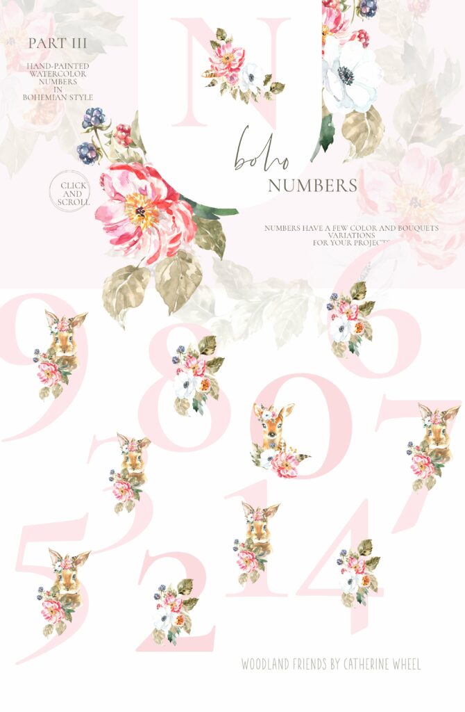 Boho Watercolor Woodland Animals – MasterBundles