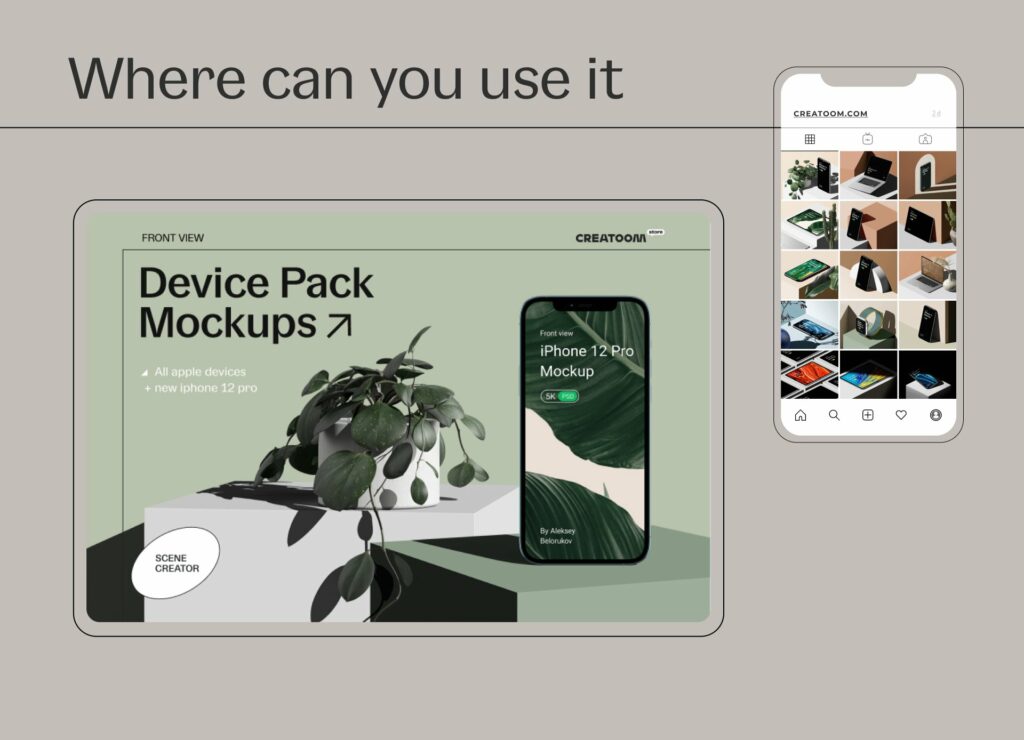 Device Pack Mockups - front view – MasterBundles