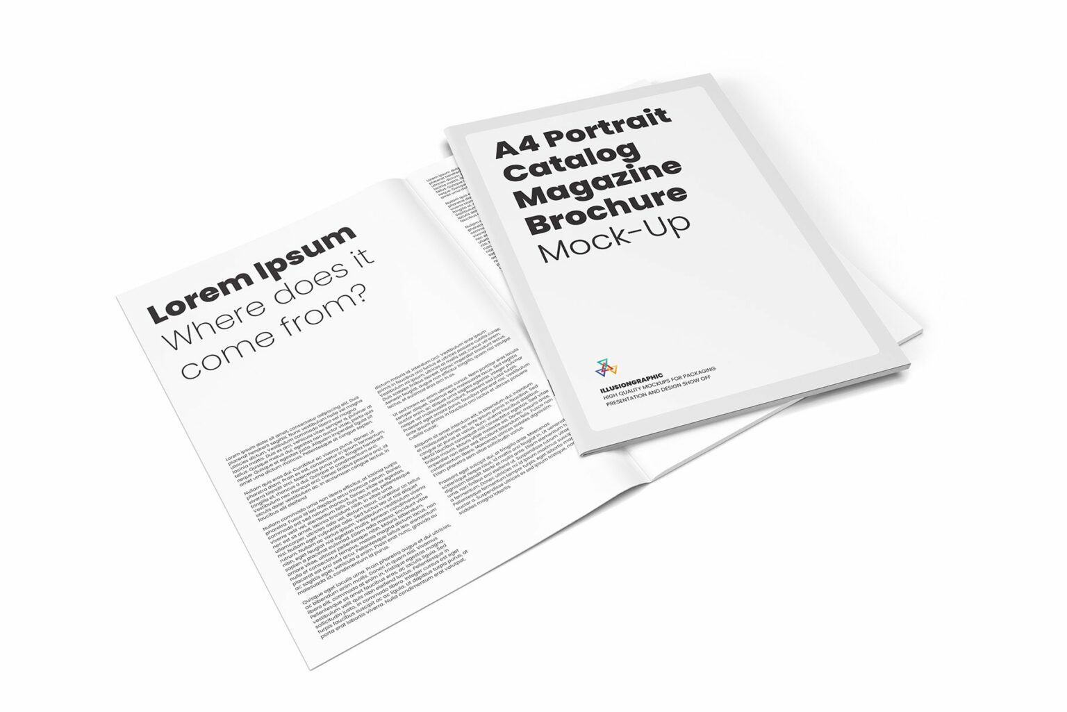 A4 Portrait Magazine Brochure Mockup – MasterBundles