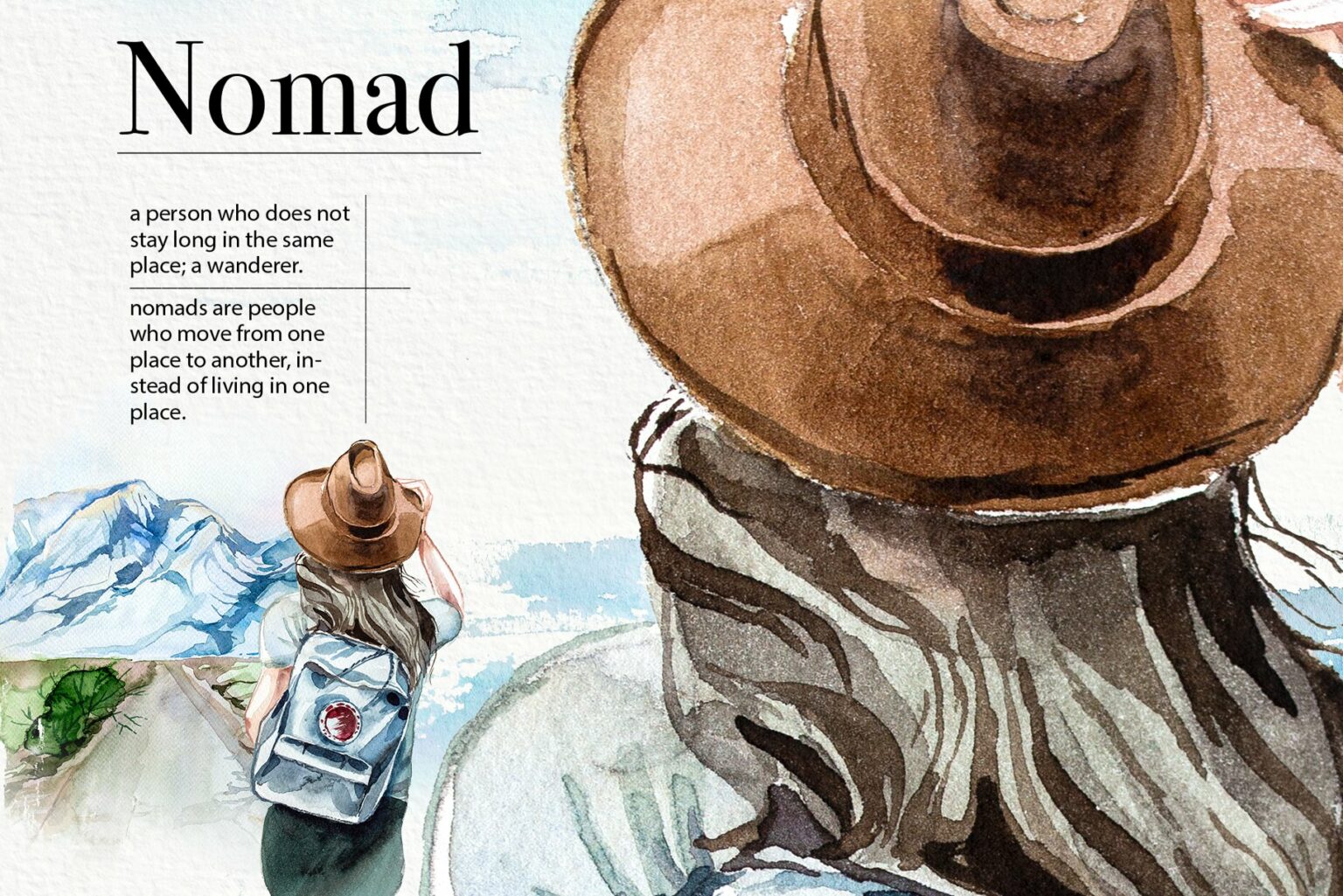 Watercolor Nomad Clipart Set – MasterBundles