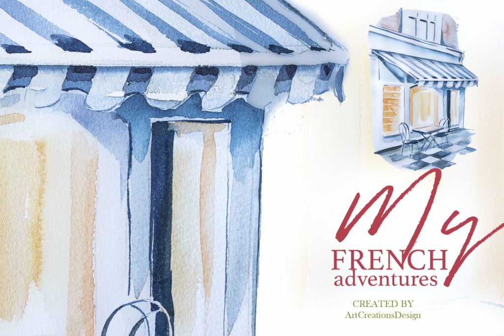 Watercolor French Adventures Clipart – MasterBundles