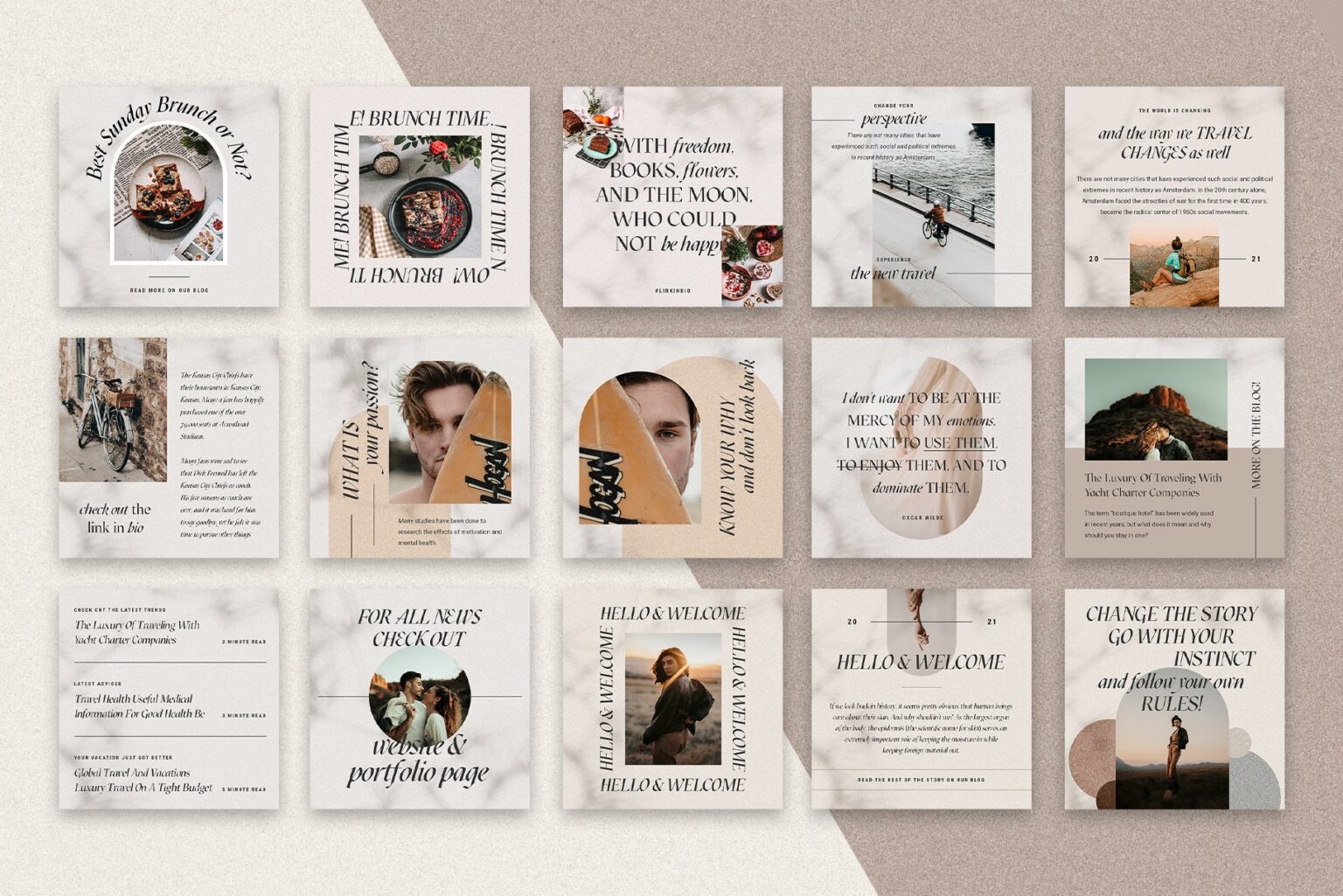Adele Chic Instagram Post Templates – MasterBundles