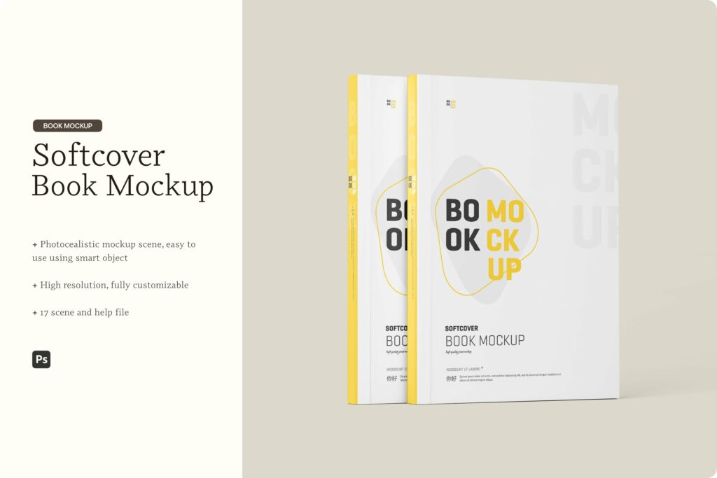 Softcover Book Mockup – MasterBundles