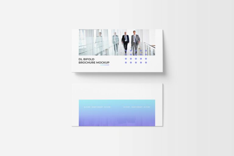 Landscape DL Bi-Fold Brochure Mockup – MasterBundles
