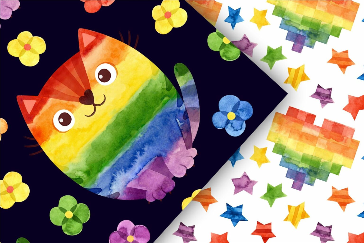 LGBT pride month clipart & patterns – MasterBundles
