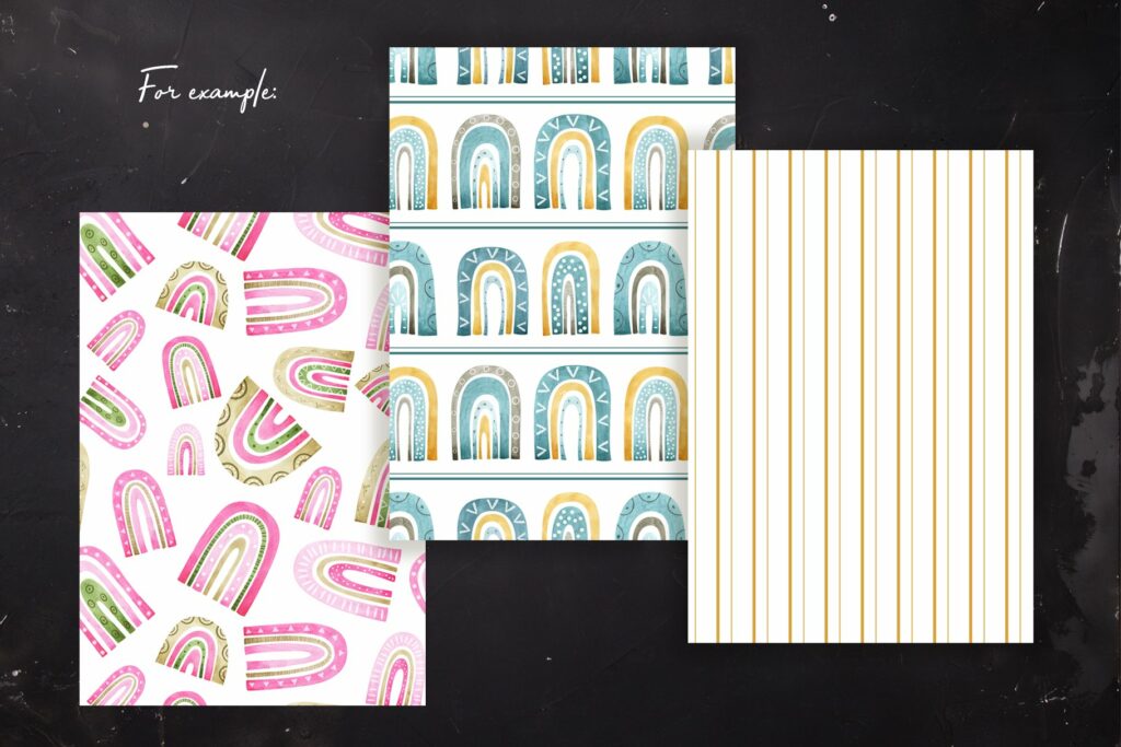 Watercolor Boho Rainbows Set – MasterBundles