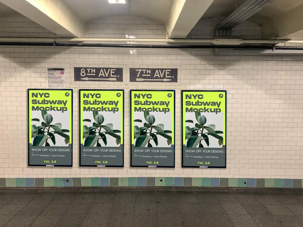 NYC Subway Ad Mockup – MasterBundles