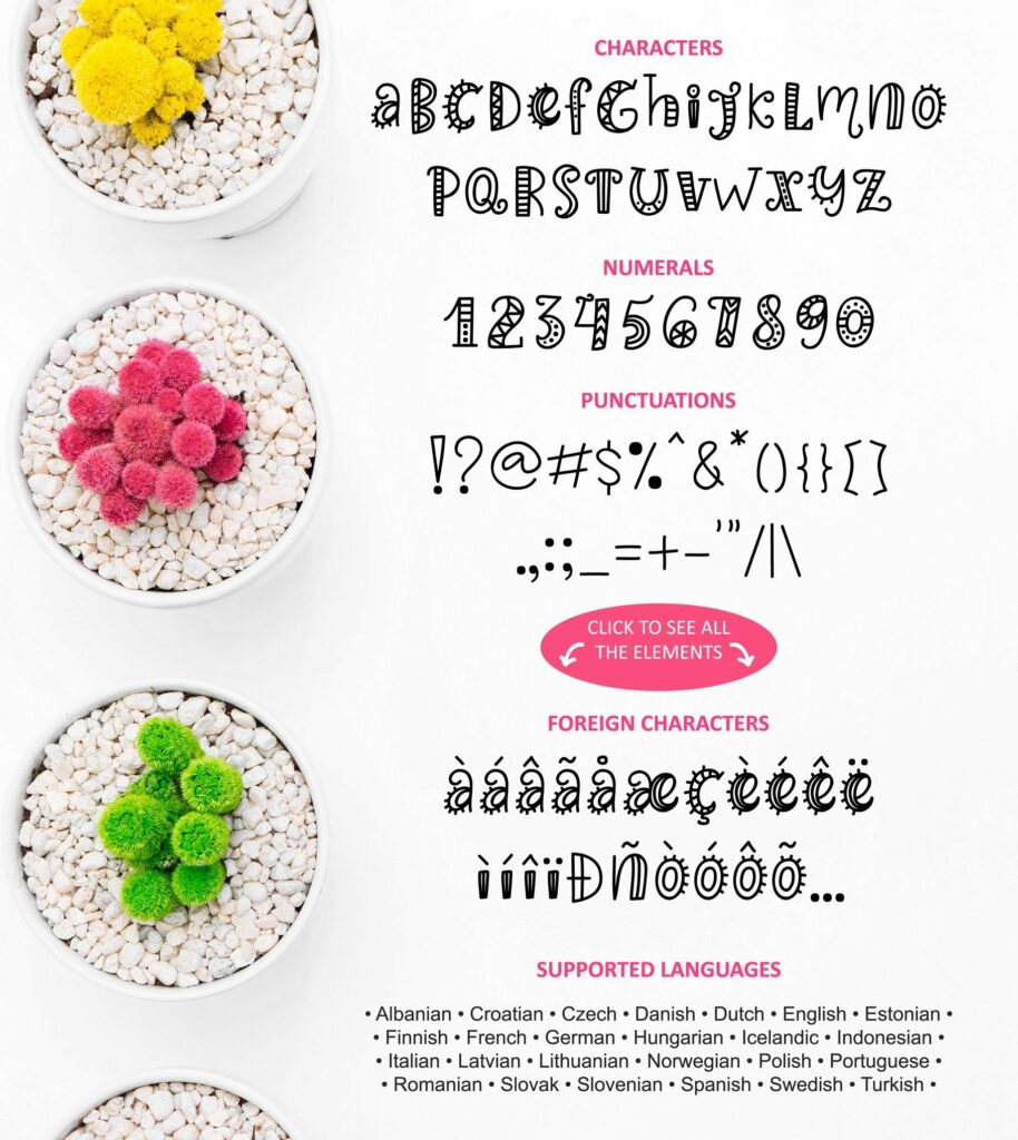 DECORATIVE FONT BUNDLE : 4 in 1 – MasterBundles