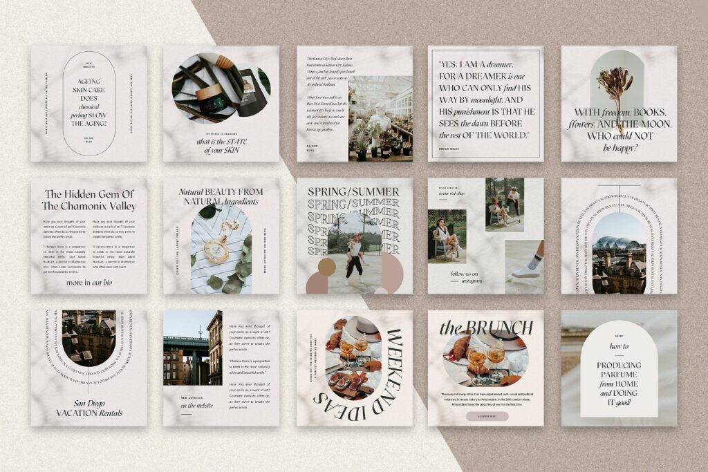 Adele Chic Instagram Post Templates – MasterBundles