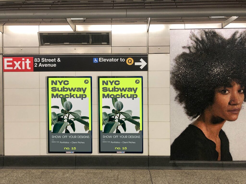 NYC Subway Ad Mockup – MasterBundles