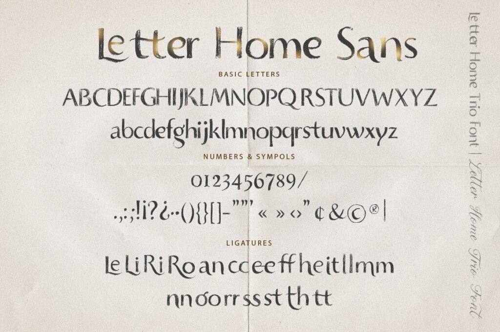 Letter Home. Font Trio + Graphics. – MasterBundles