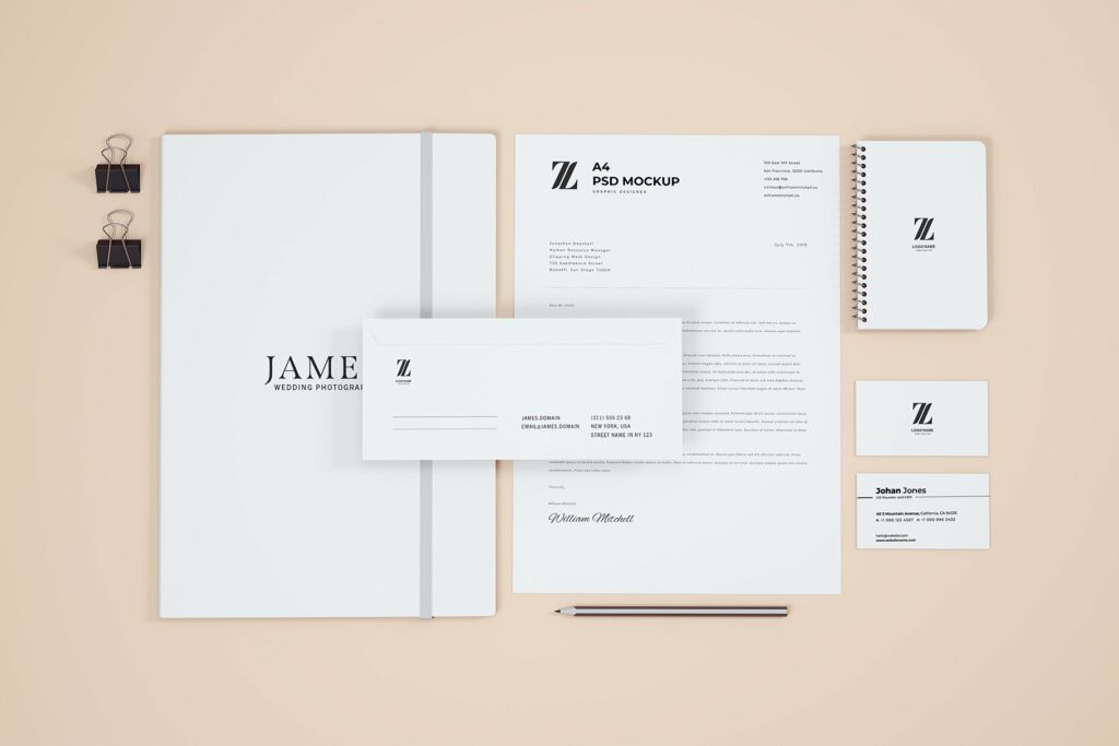 Modern Stationery Mockup – MasterBundles