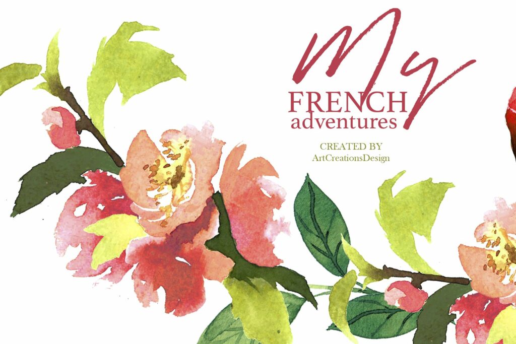 Watercolor French Adventures Clipart – MasterBundles