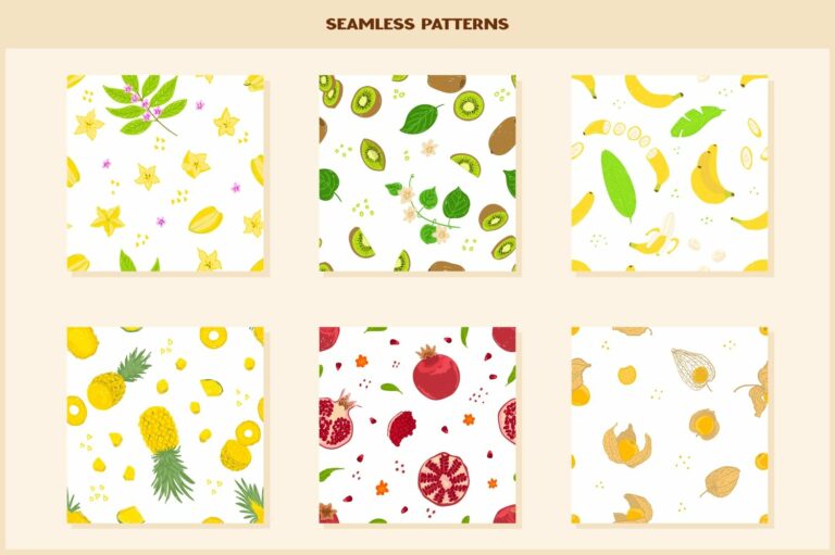 Collection fruits vegetables berries – MasterBundles