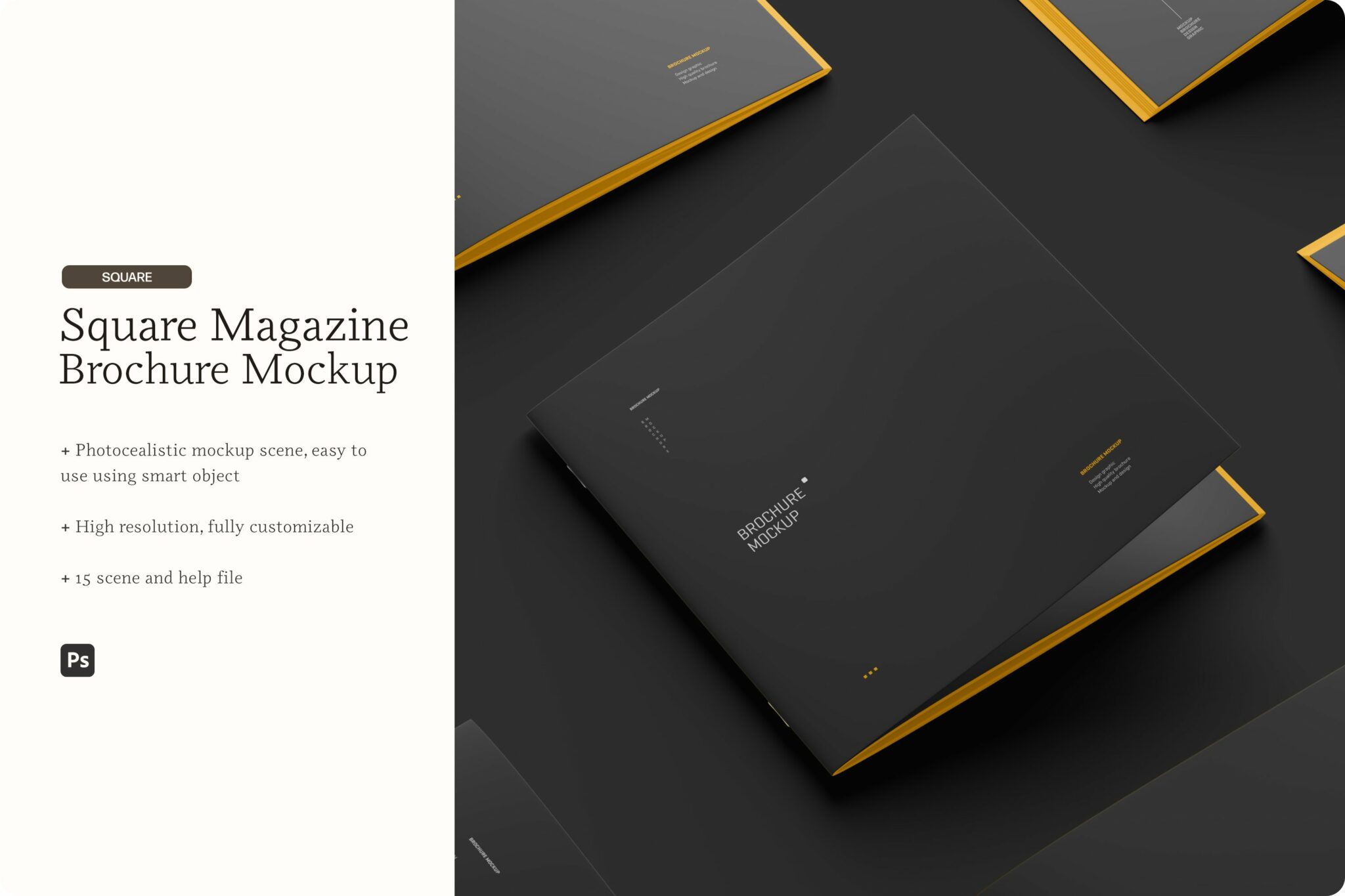 Square Magazine Brochure Mockup Set – MasterBundles