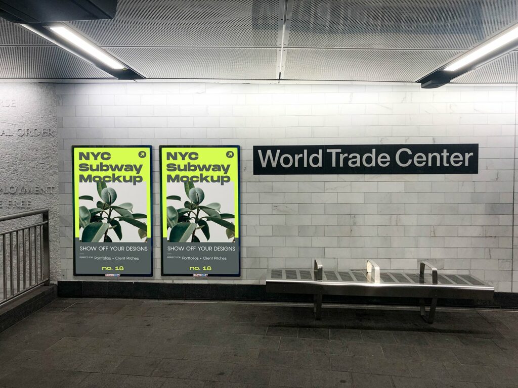 NYC Subway Ad Mockup – MasterBundles