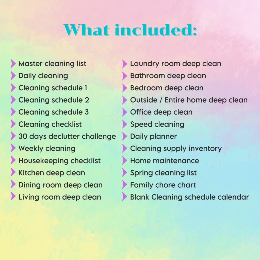 Ultimate ADHD cleaning planner bundle - editable by canva - MasterBundles