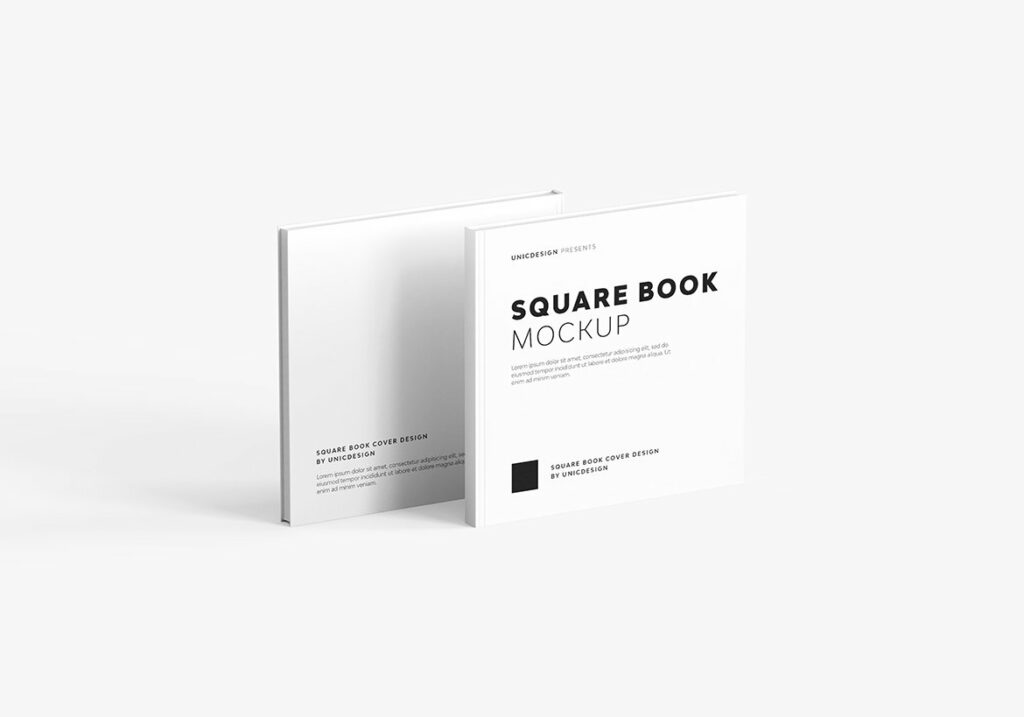 Square Book Mockup – MasterBundles
