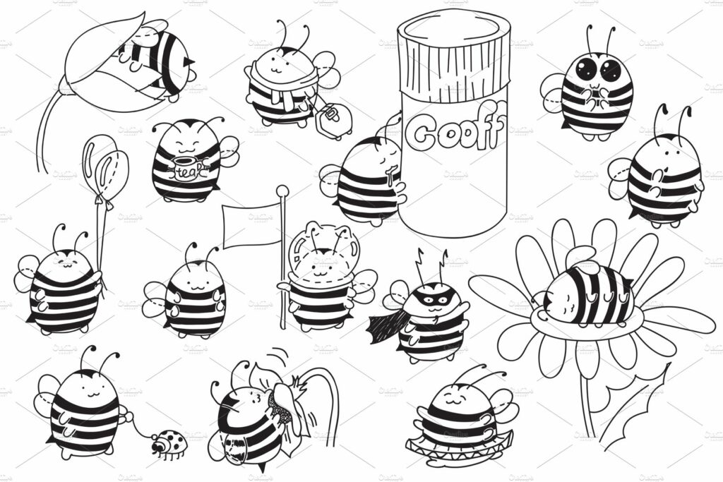 Cartoon bumblebees characters – MasterBundles