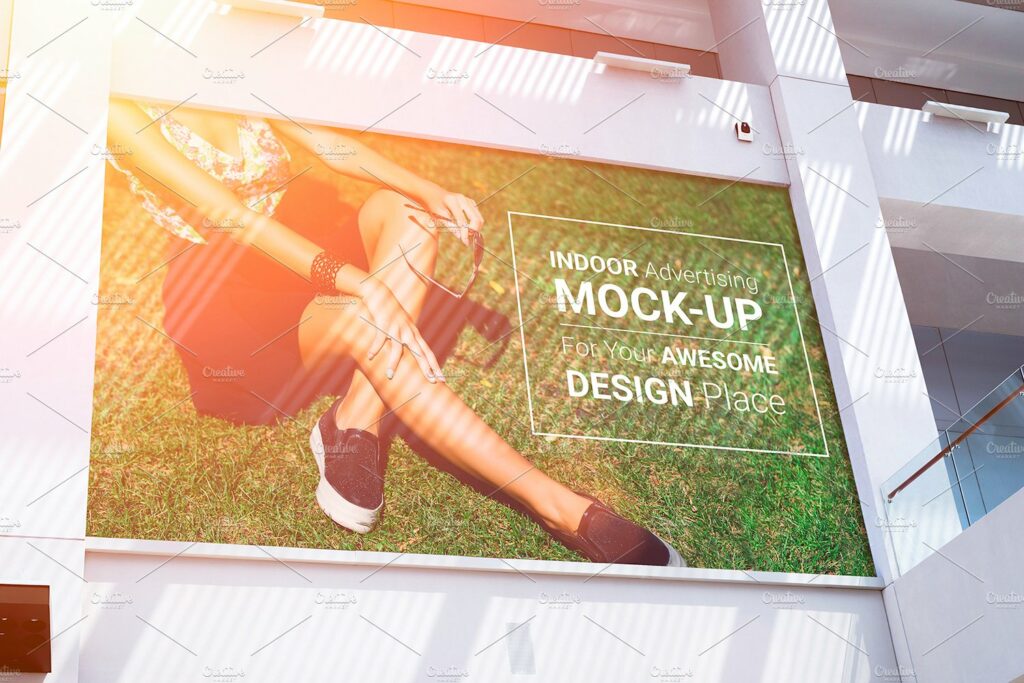 Indoor Advertising Mock-Up – MasterBundles