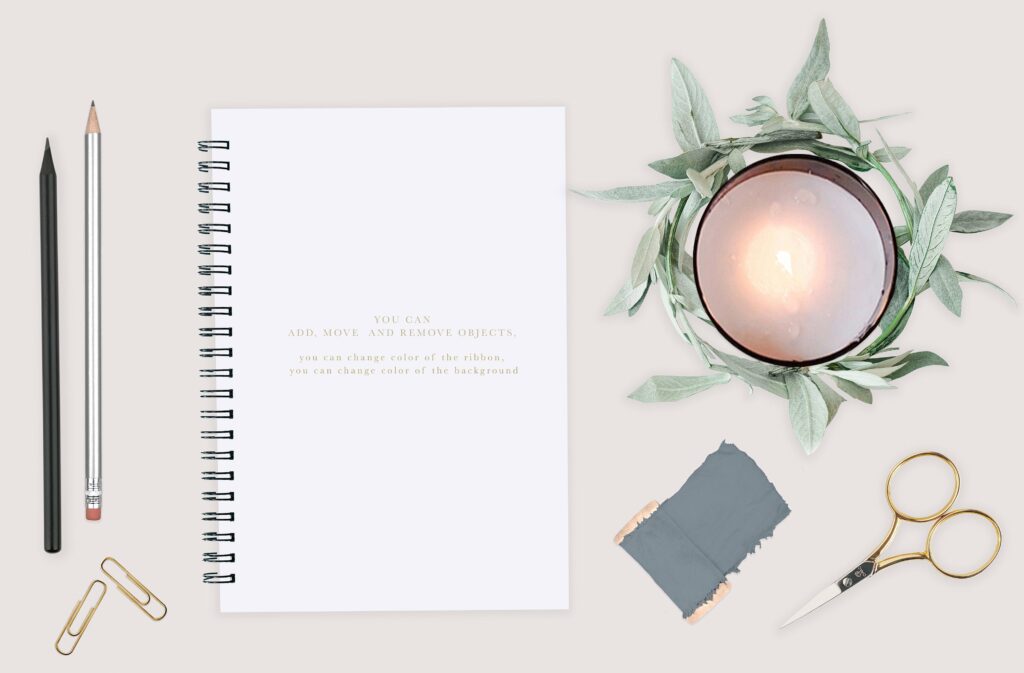 CUSTOM SCENE. NOTEBOOK MOCKUP – MasterBundles