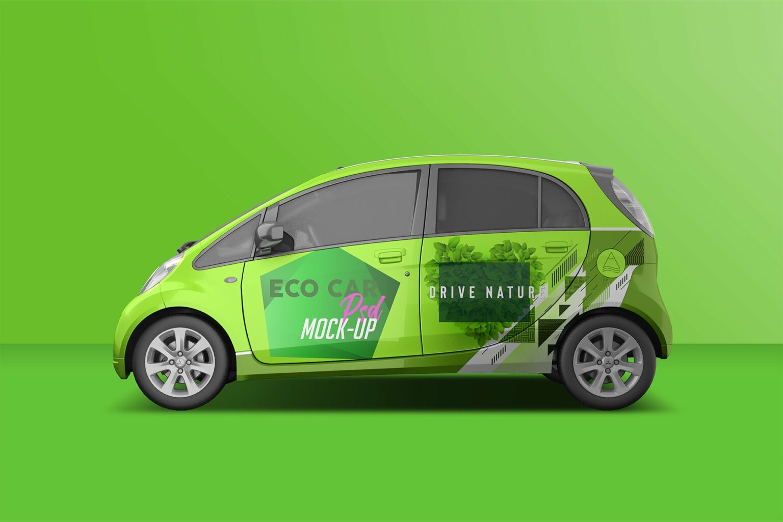 Realistic Electric Car PSD Mockup – MasterBundles