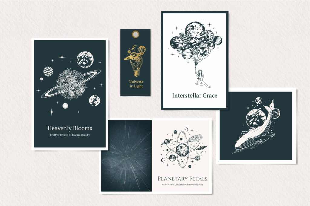 Handdrawn Celestial Space Collection – MasterBundles