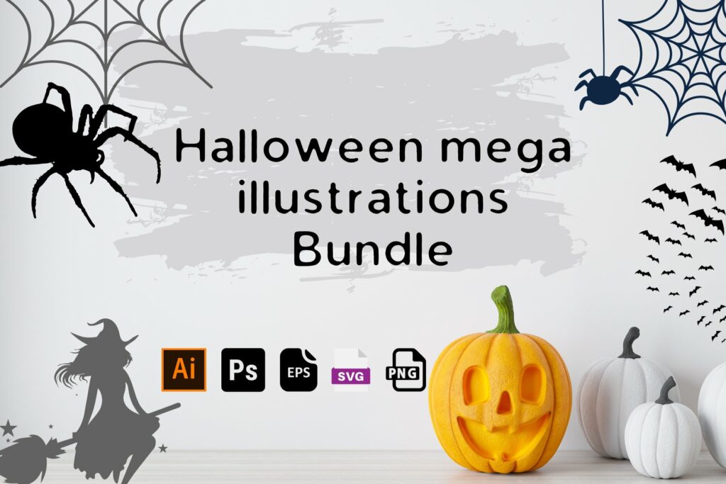 Halloween mega illustrations Bundle – MasterBundles