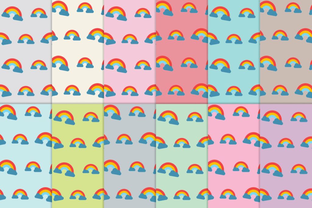 Rainbow Seamless Patterns – MasterBundles