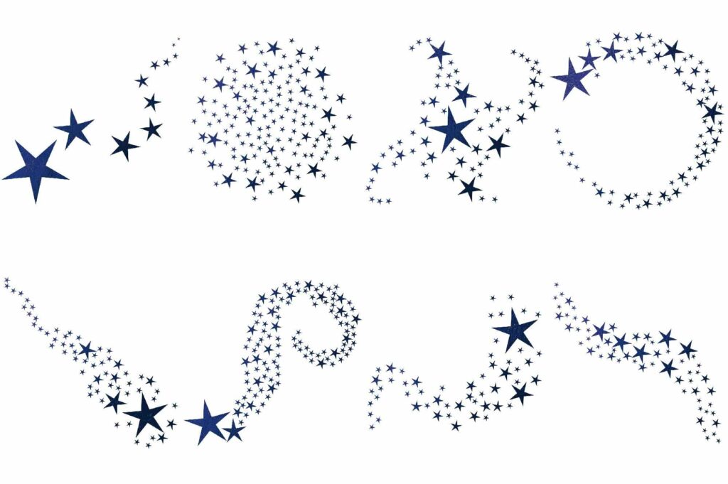 Navy Swirling Stars Clipart – MasterBundles