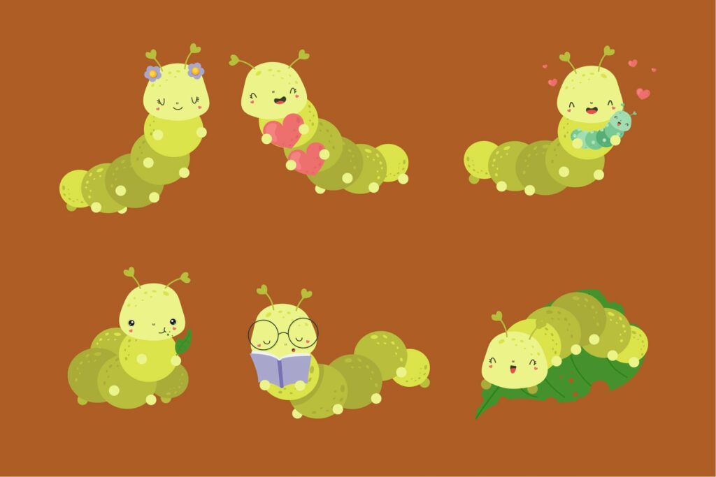 Caterpillars Clipart , Insects Set – MasterBundles