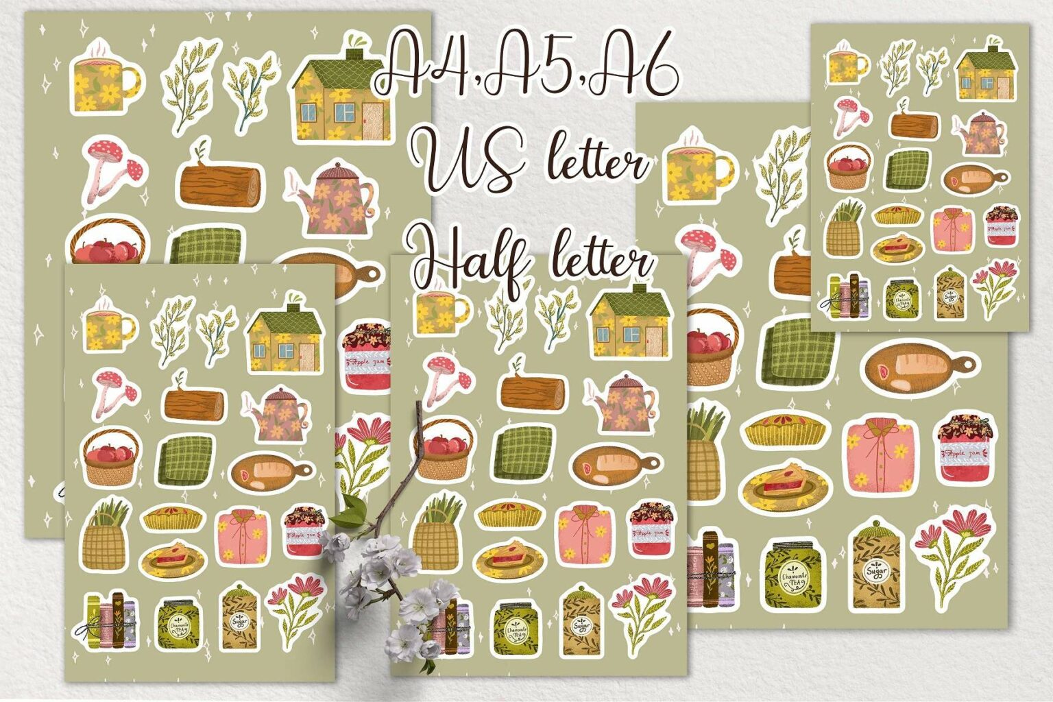 Cottagecore sticker pack - MasterBundles