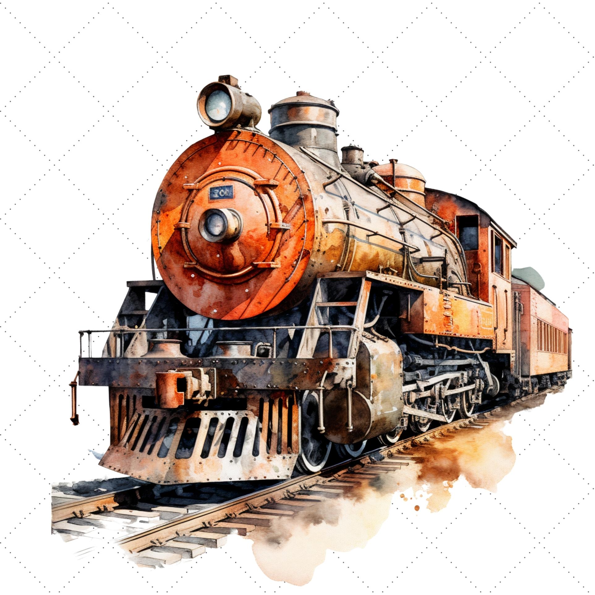 Vintage Train Clip Art