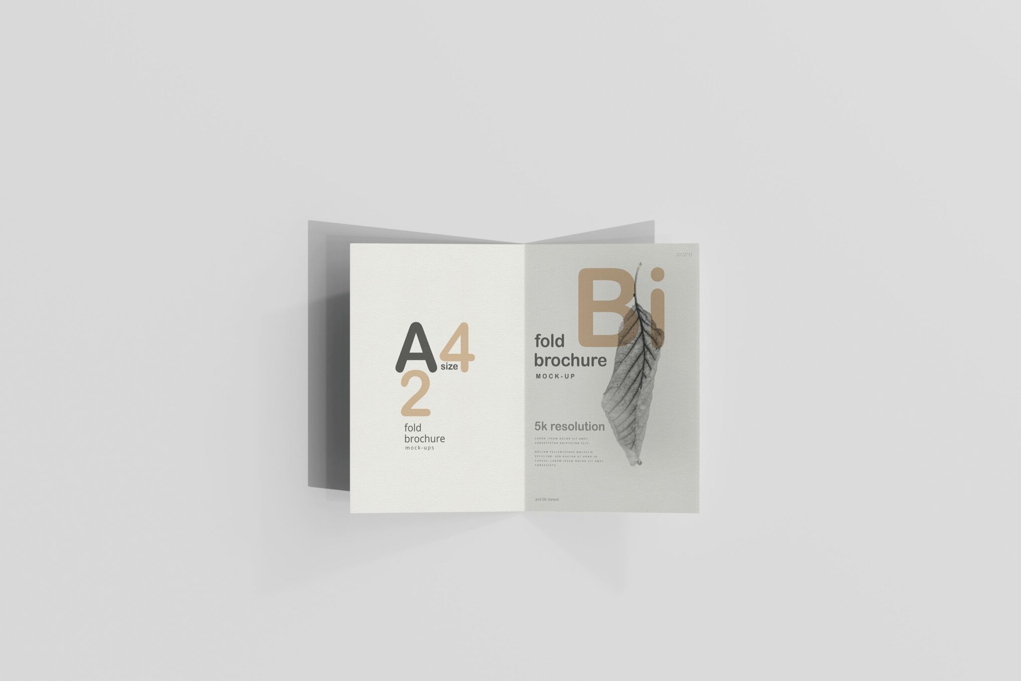 A4 Size Bi-Fold Brochure Mockup – MasterBundles