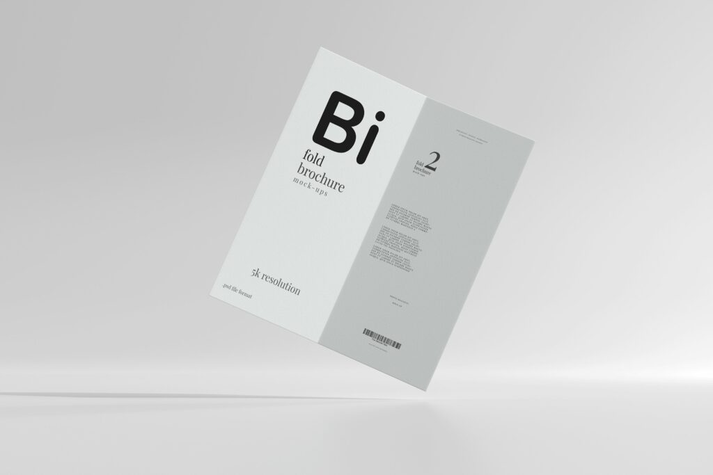 DL Size Bi-Fold Brochure Mockup – MasterBundles