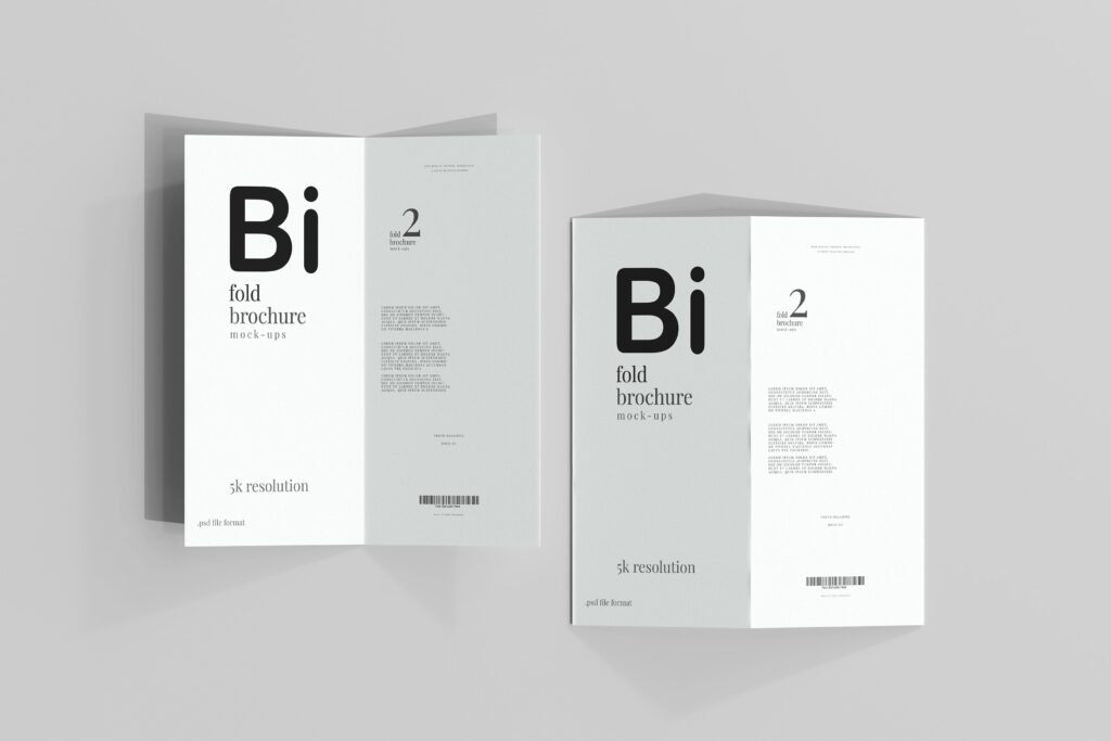 DL Size Bi-Fold Brochure Mockup – MasterBundles