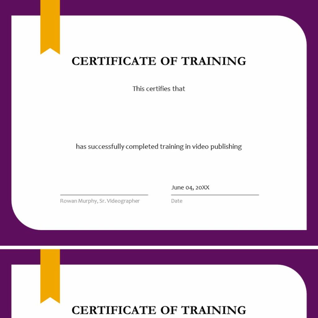 Certificate of training powerpoint presentation template - MasterBundles
