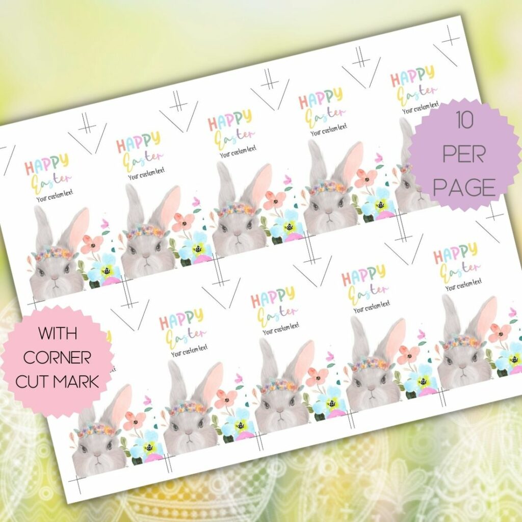 Editable gift tag, Easter Basket Gift Tag, Easter Treat Tag - MasterBundles