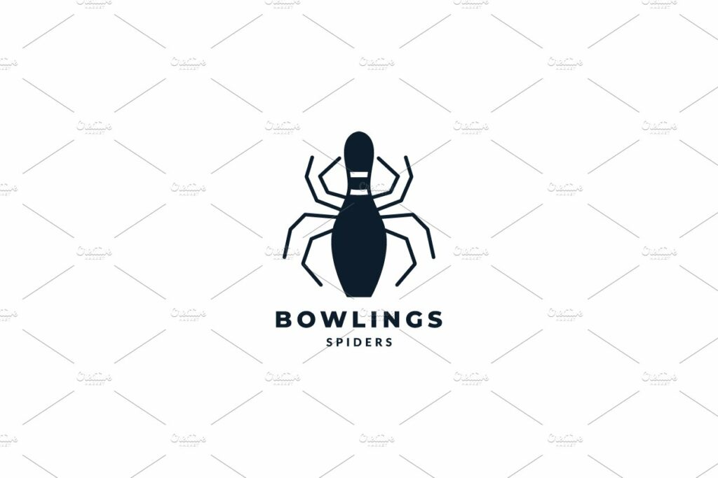 spider bowling logo vector icon ill – MasterBundles