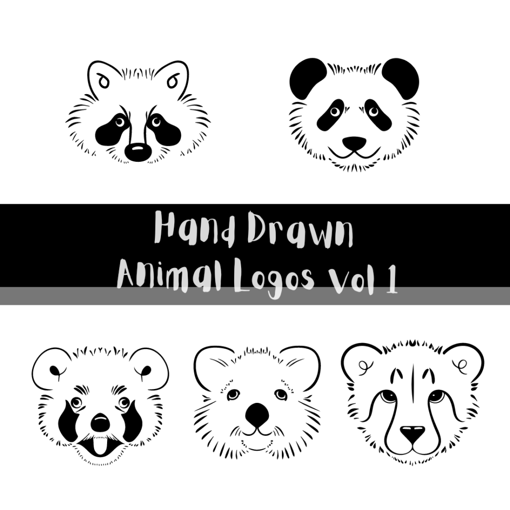 Hand Drawn Animal Logos Vol 1 - MasterBundles