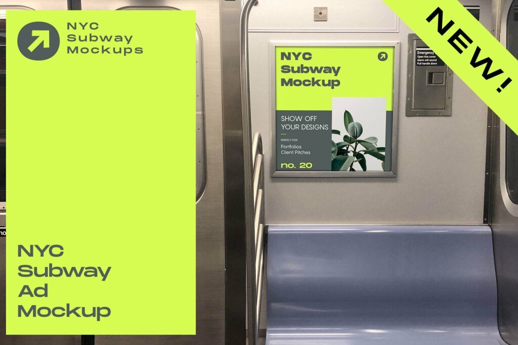 NYC Subway Ad Mockup – MasterBundles