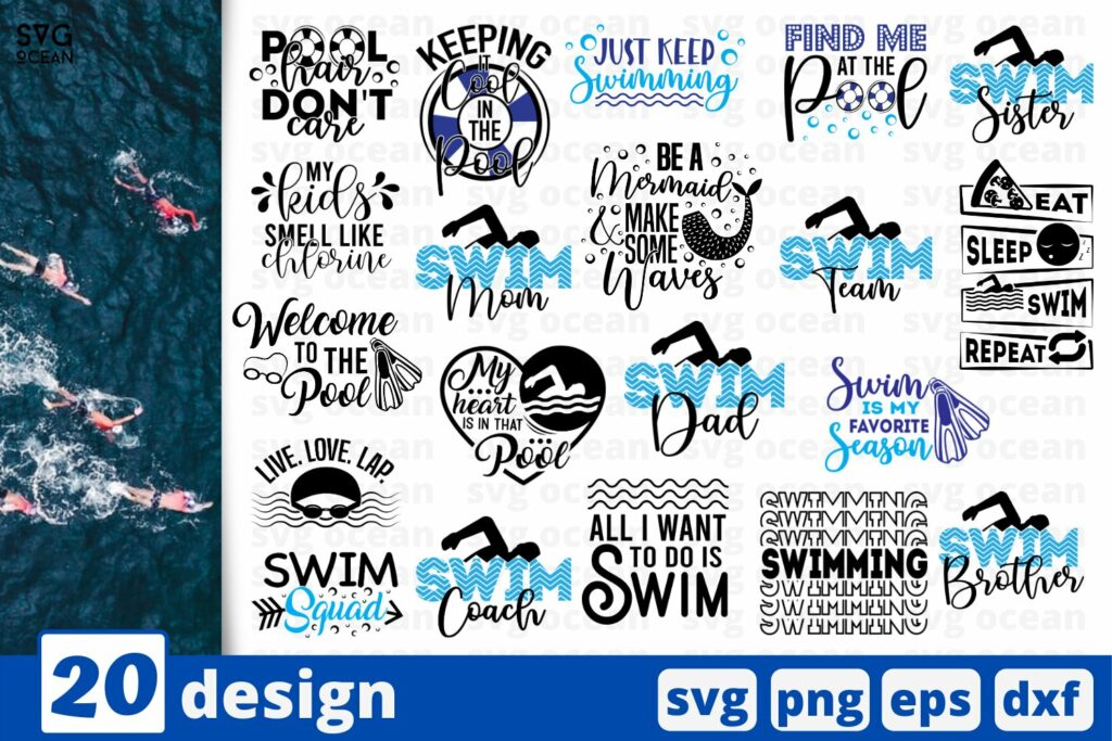 Swimming SVG Bundle – MasterBundles