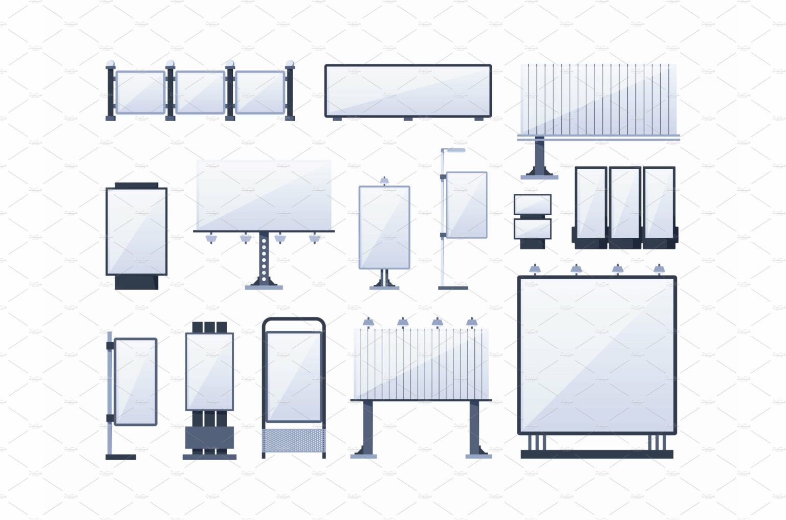 Urban billboards. Outdoor city place – MasterBundles