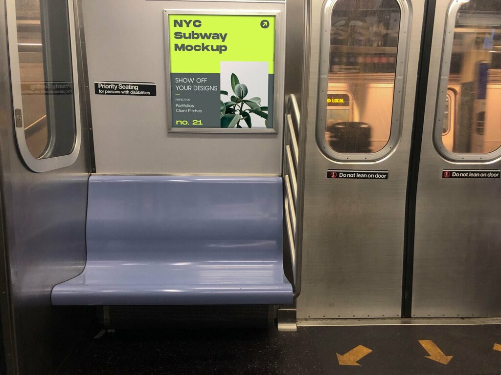 NYC Subway Ad Mockup – MasterBundles