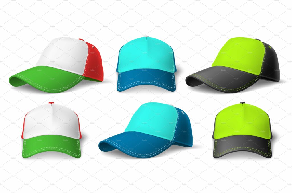 Baseball caps. Realistic uniform – MasterBundles