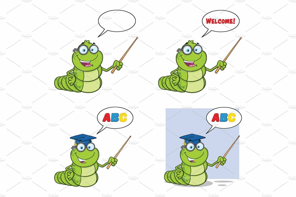 Book Worm Character Collection 3 – MasterBundles