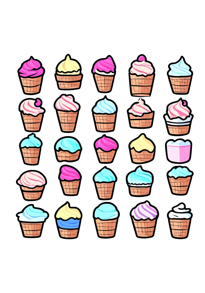 25 Ice Cream Varieties RGB Color - MasterBundles